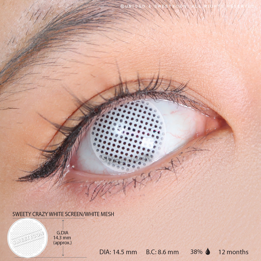 CrazyLab White Mesh (2 lenses/pack) – Sweetycon Malaysia